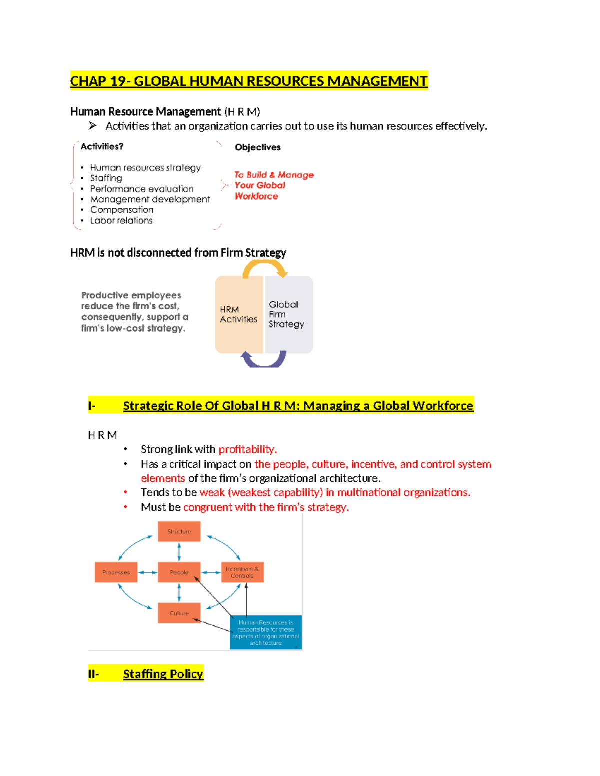 CHAP 19 - Summary of Global Human Resources Management in IB - Studocu