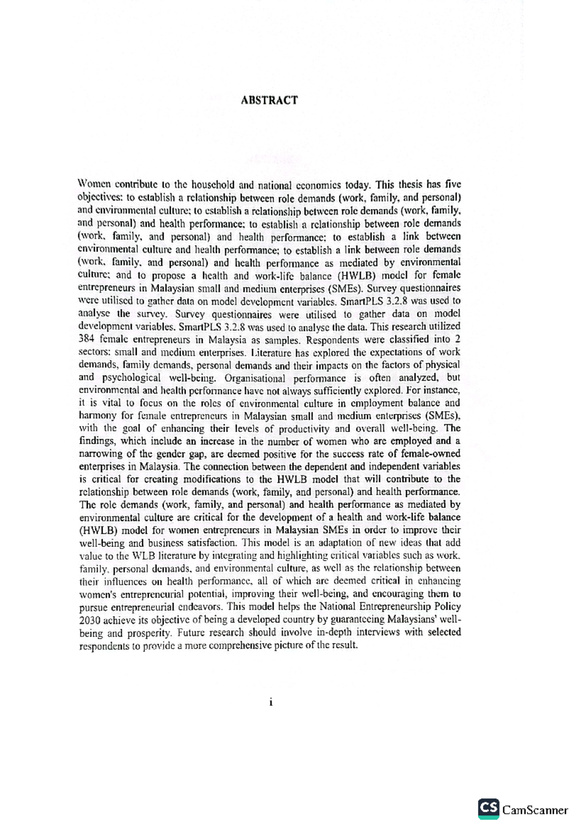 Abstract bi phd - jurnal WLB - ABSTRACT Women contribute to the ...