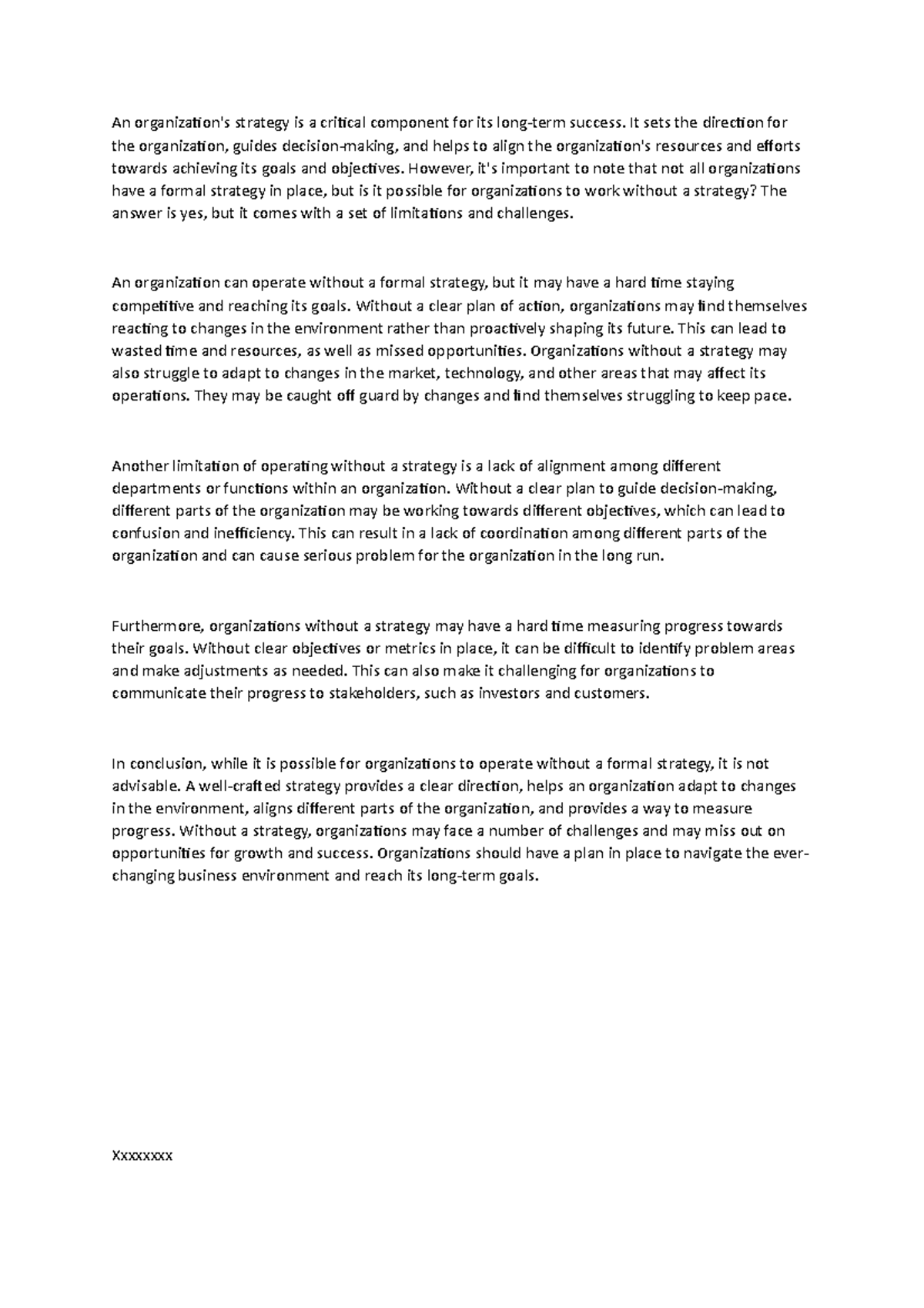 Can Organizations Thrive Without a Formal Strategy? Exploring the ...