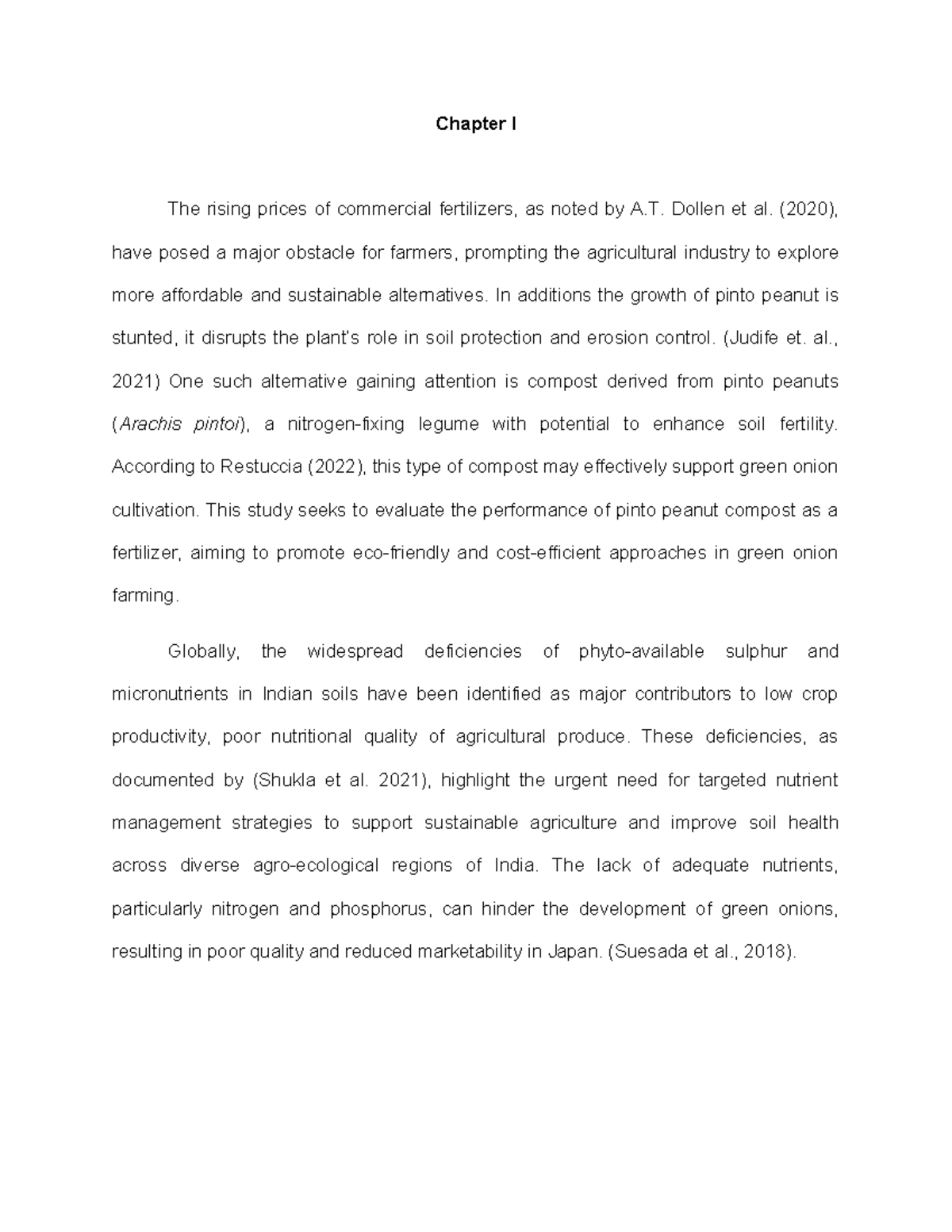 Chapter I - Investigating the Effectiveness of Pinto Peanut Compost as ...