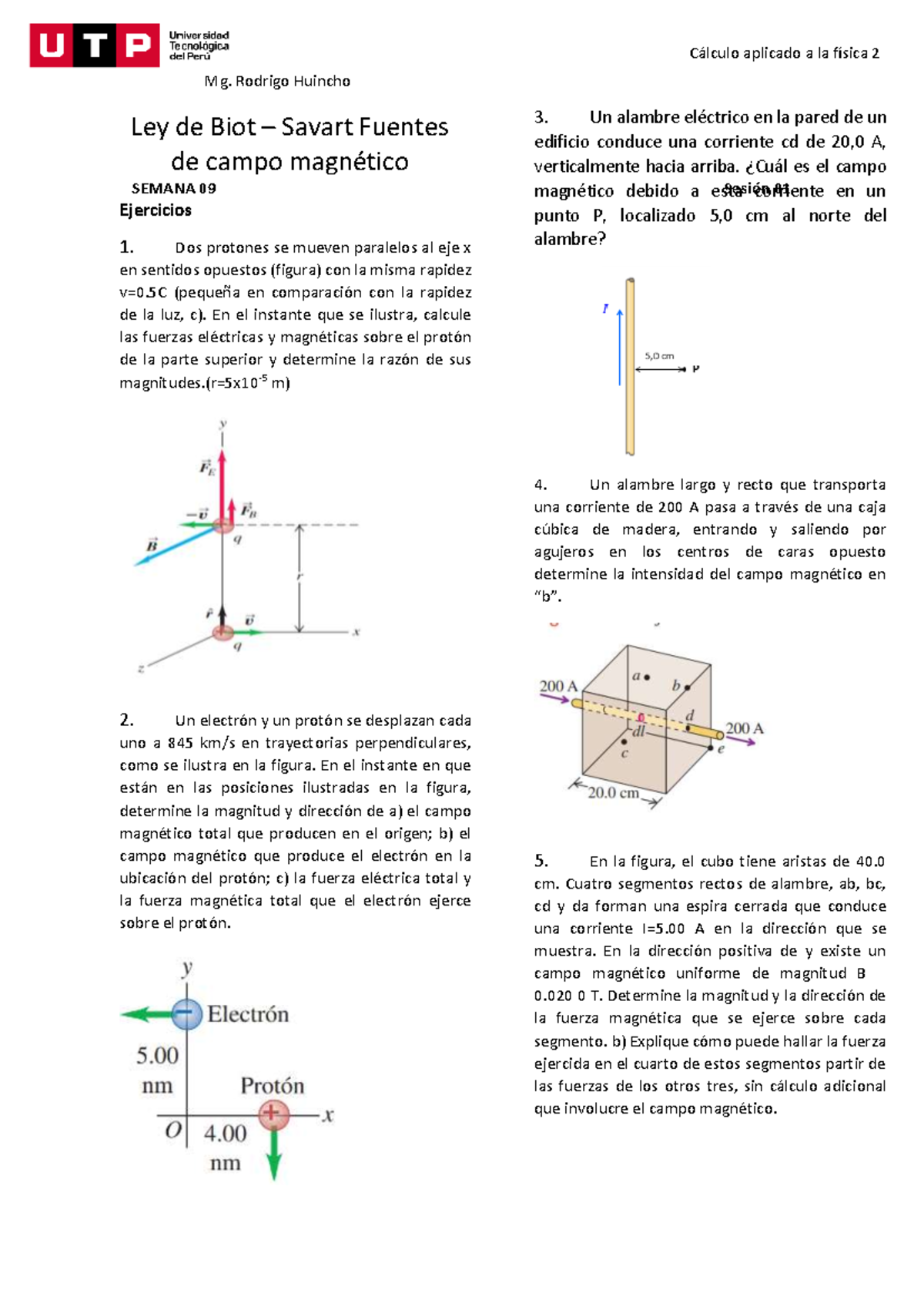 S09.s1-Ejercicios sobre la Ley de Biot-Savart y Campo Magnético - Studocu