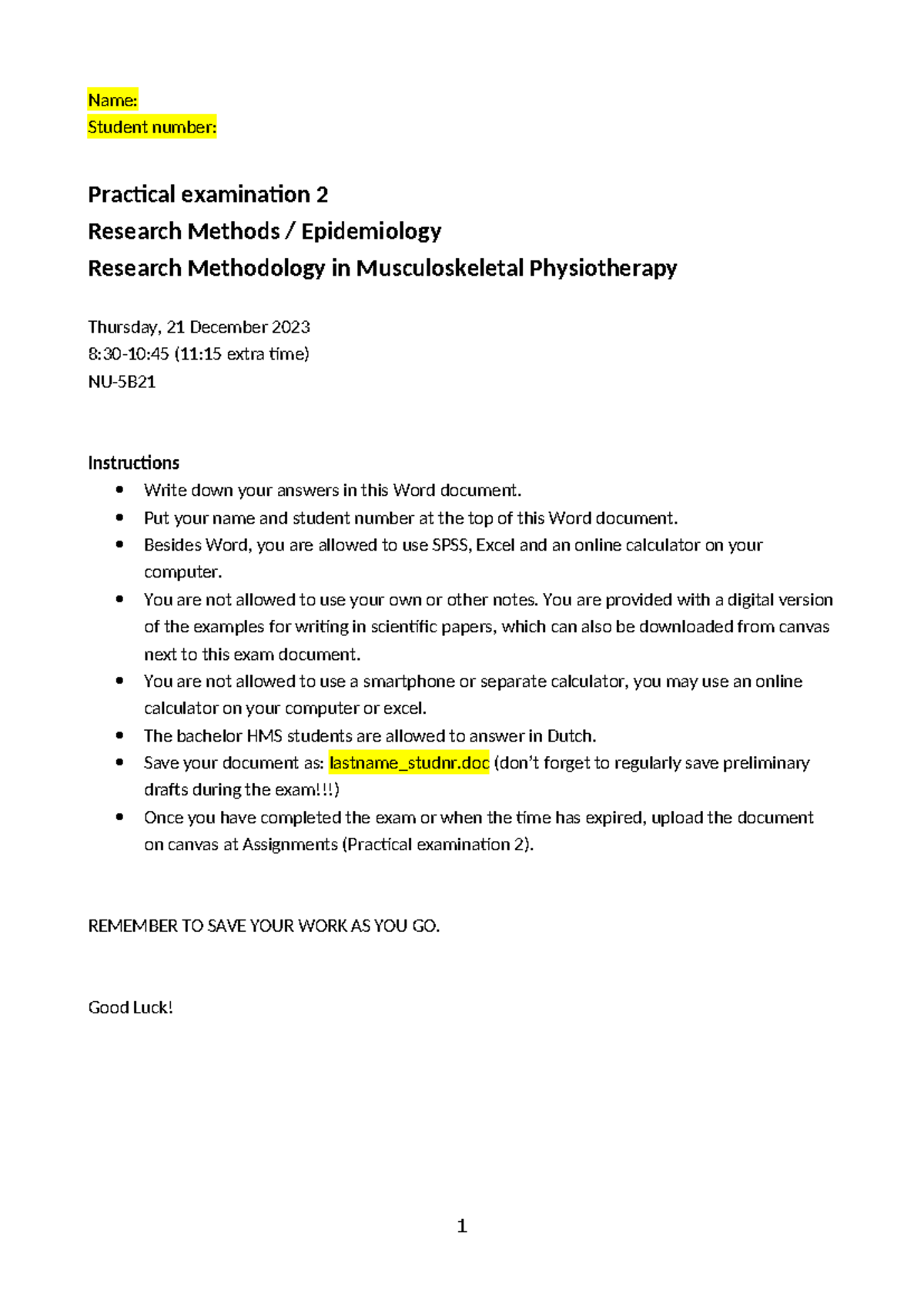 Practical Exam 2 Remmp 2023-2024: Answers and Analyses on Research ...