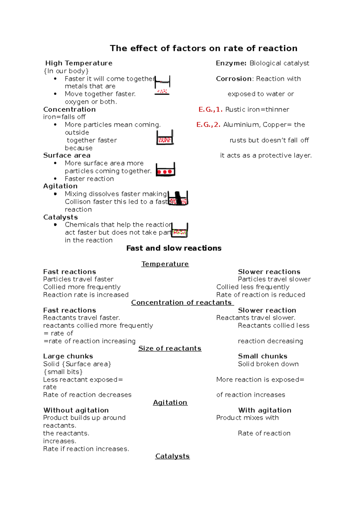 Chemistry 101: Factors Affecting Reaction Rates and Catalysts - Studocu