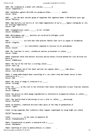 BIO 101 TMA EXAM Revision - BIOLOGY 101 The first scientist to name ...