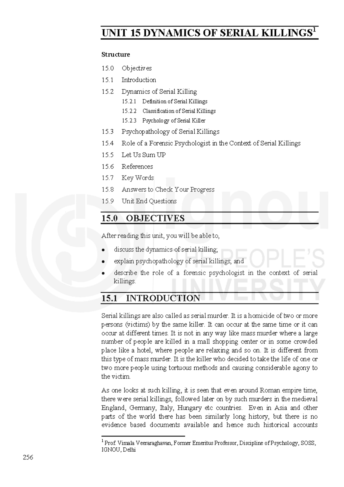 Serial Killers - Areas of Application of Forensic Psychology UNIT 15 ...