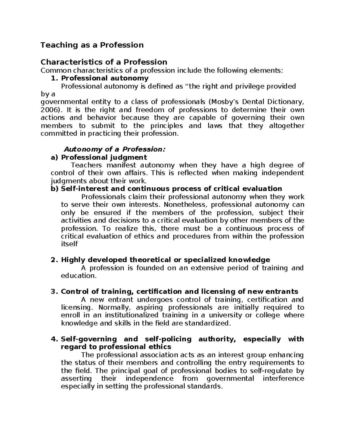 Teaching as a Profession: Key Characteristics & Qualities (EDU 101 ...