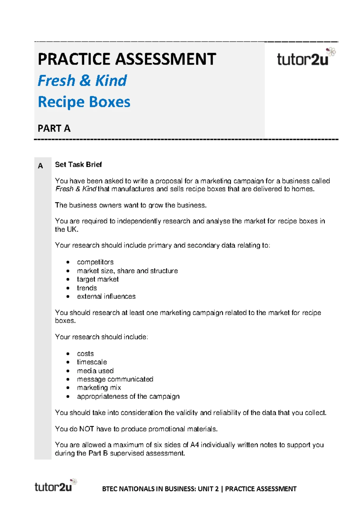 BTEC Level 3 National sample work - Pearson Enterprise and ...