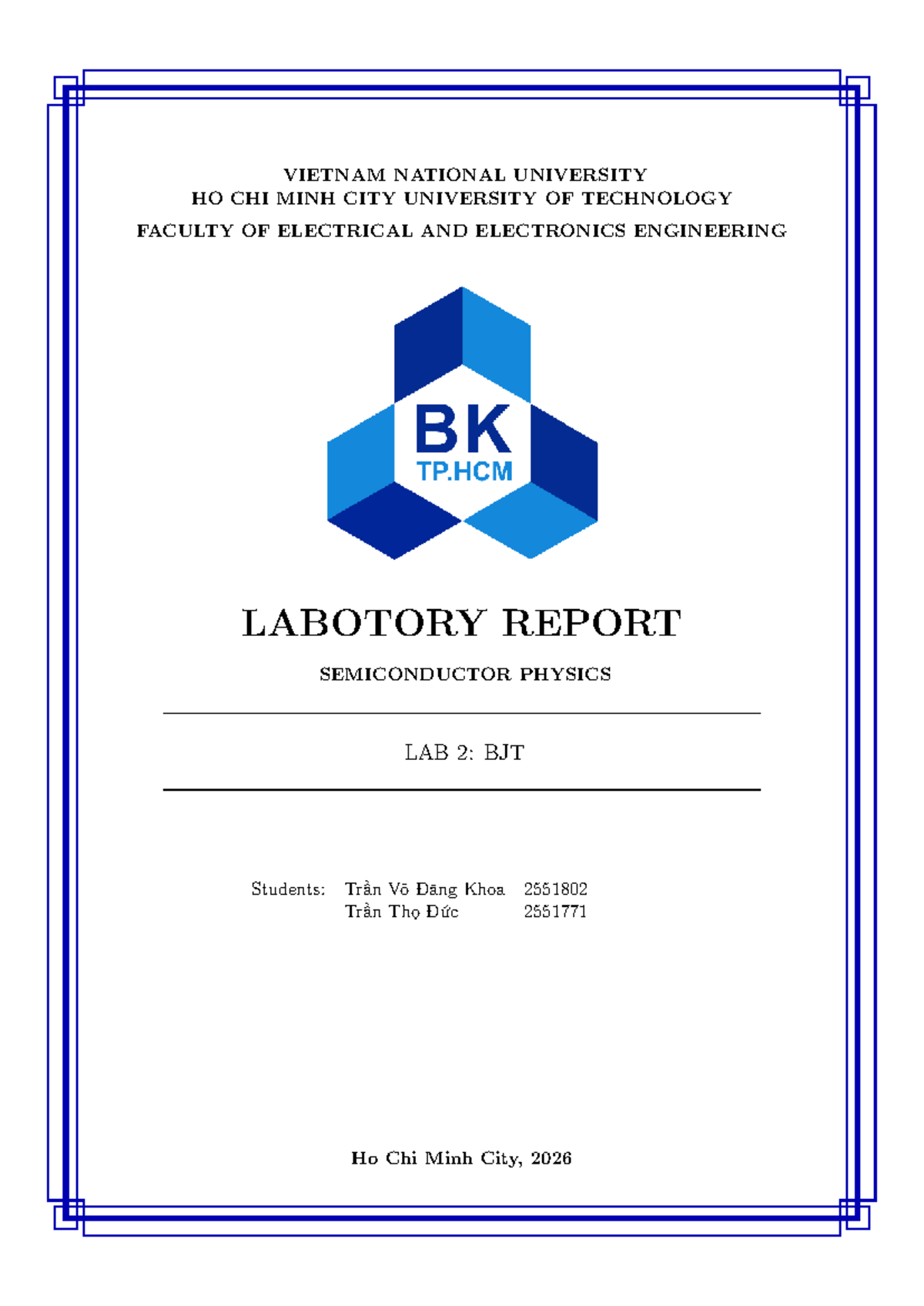 LAB 2: BJT Analysis Report - Semiconductor Physics (EE 255) - Studocu