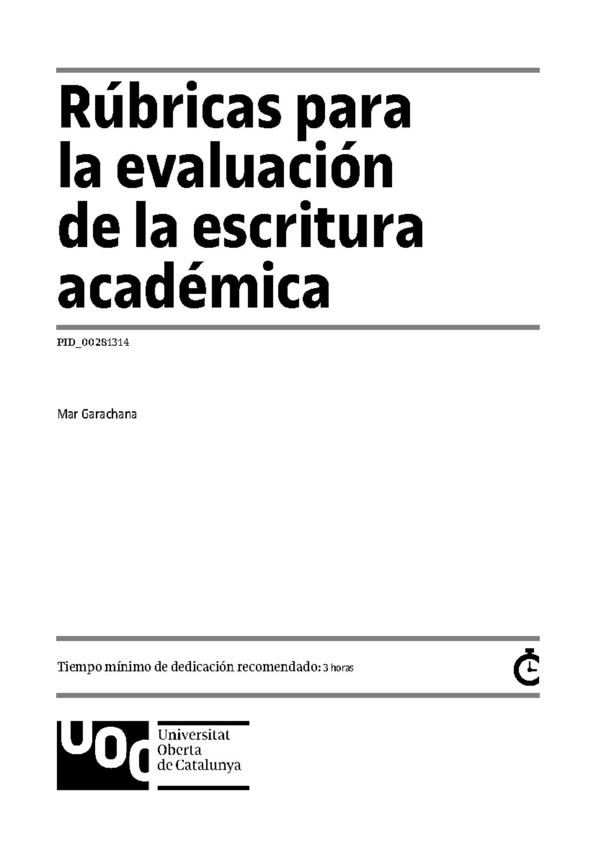Rúbricas para Evaluación de Escritura Académica y su Aplicación - Studocu