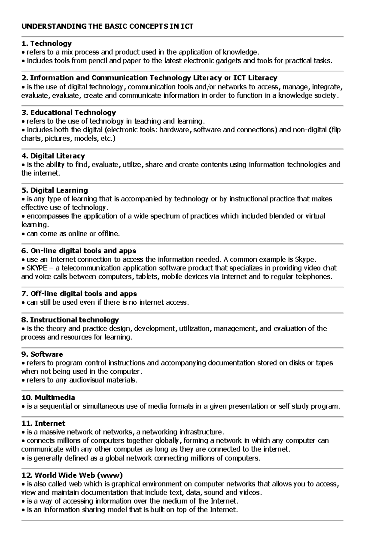 ICT 1: Understanding Key Concepts in Information & Communication ...