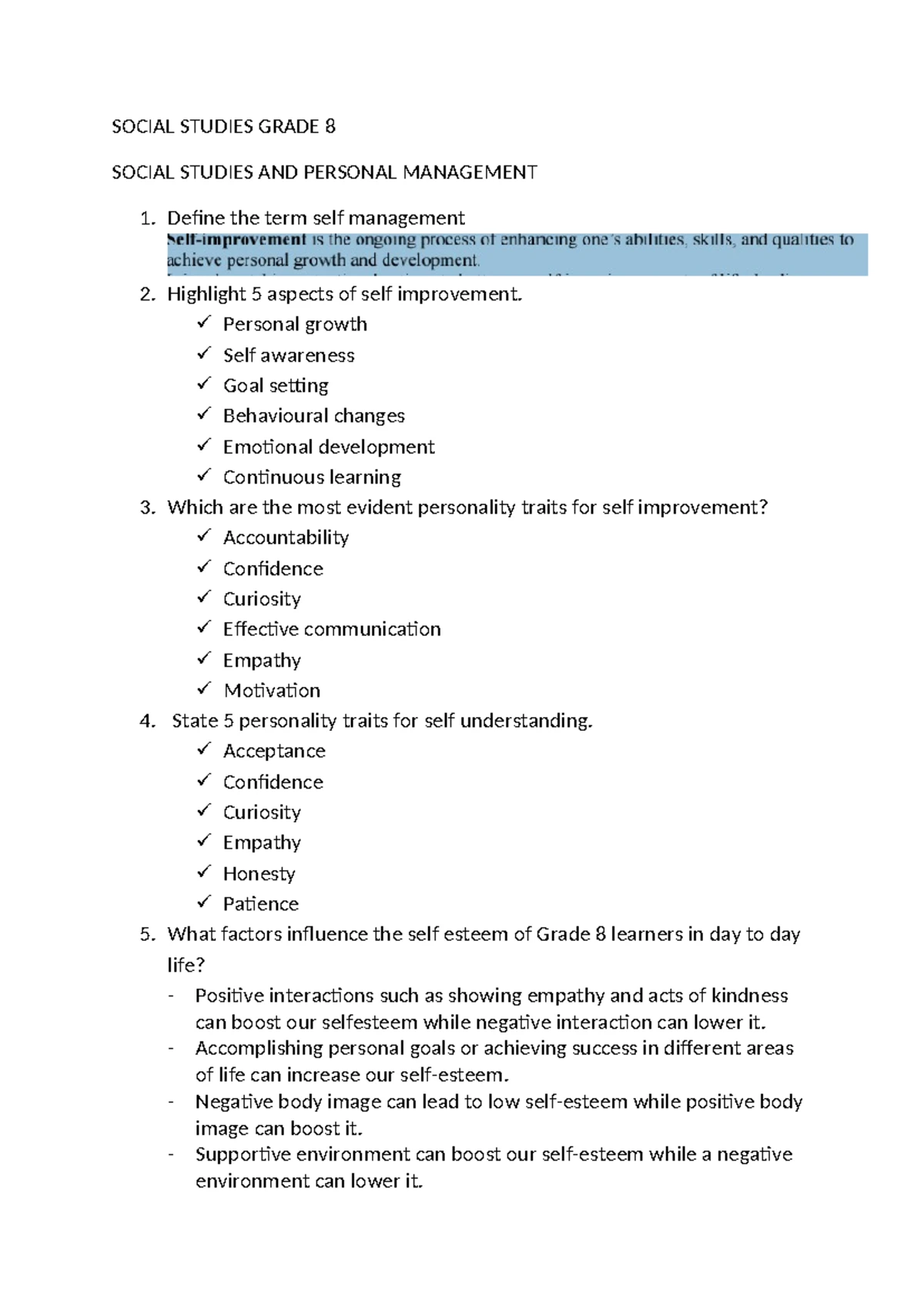 Grade 9 Social Studies Teaching Notes Overview and Key Concepts - Studocu