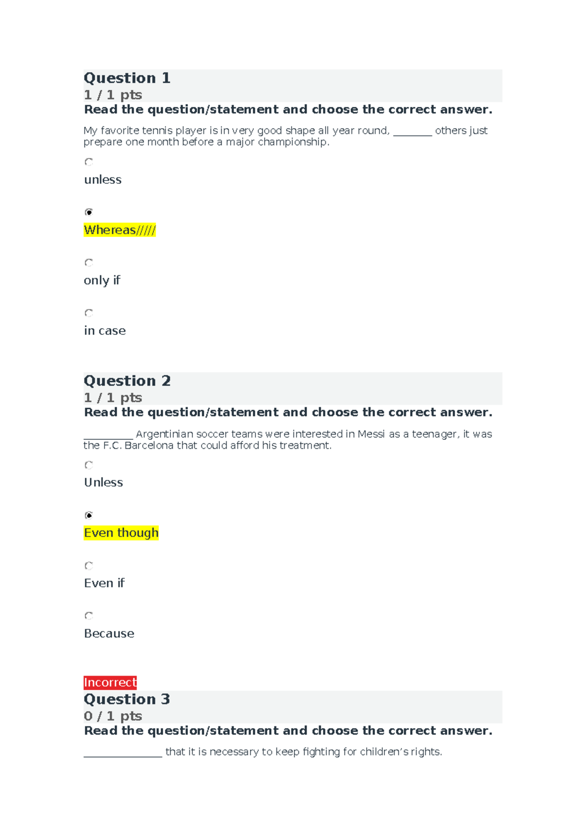 Advance 6 - Reading Quiz Answers and Grammar Practice - Studocu