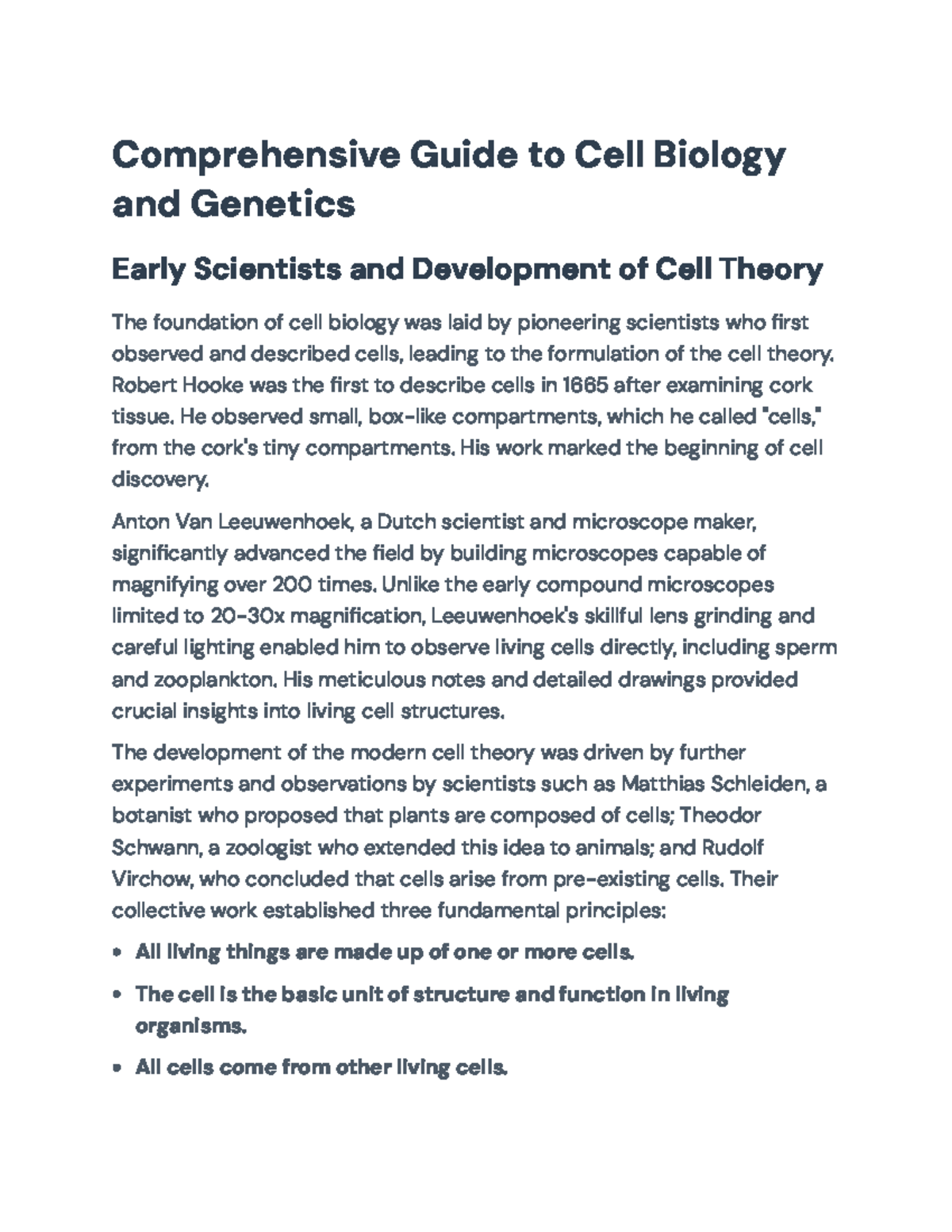 Comprehensive Guide to Cell Biology & Genetics: Key Concepts & Theories ...