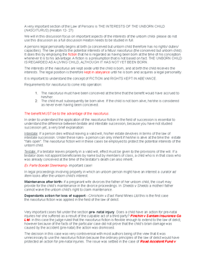 PVL1501 Unit 3 Notes - Summary Law of Persons - PVL Unit 3. The ...