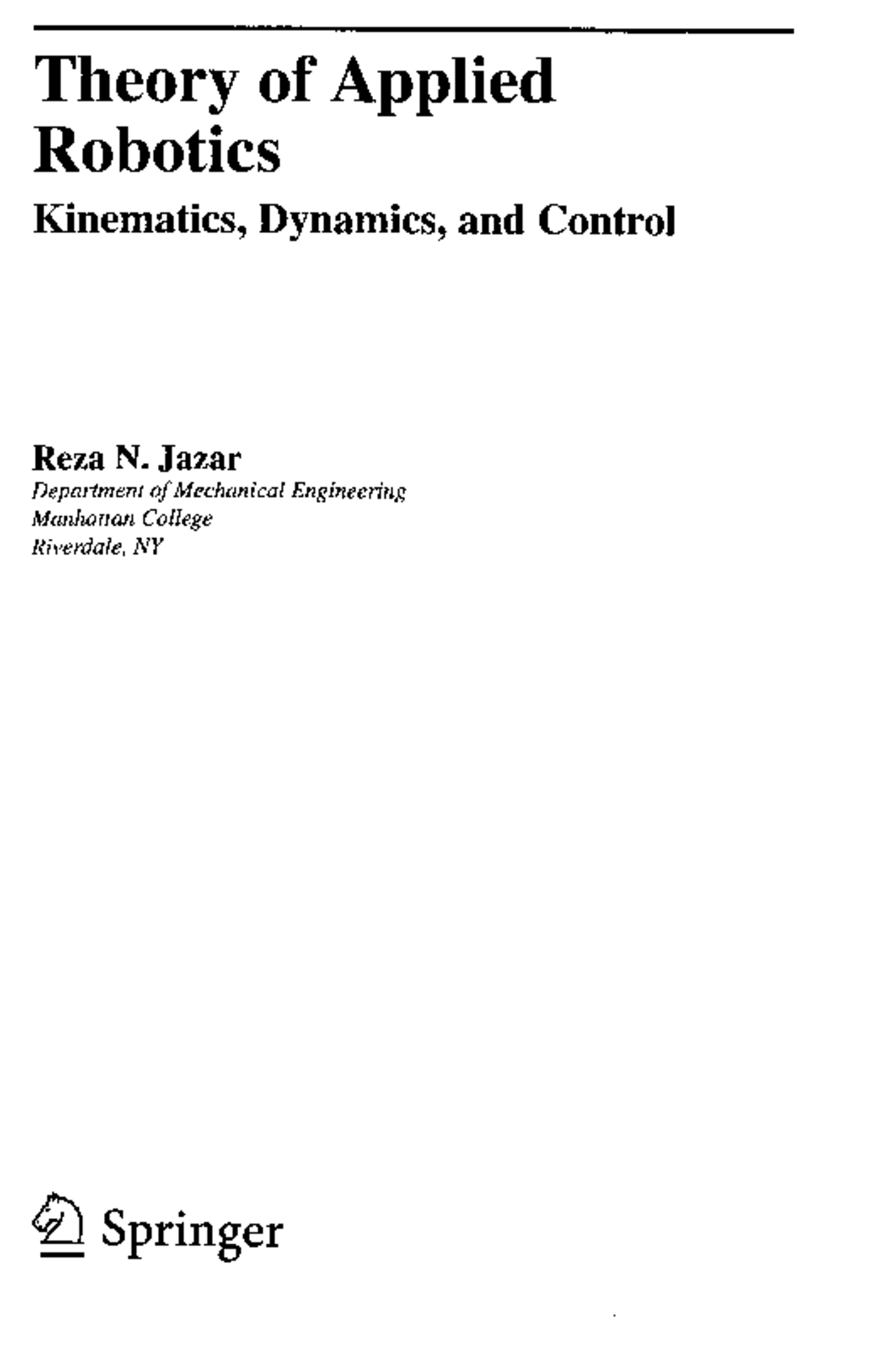 Applied Robotics: Kinematics, Dynamics & Control (ME 652) - Studocu