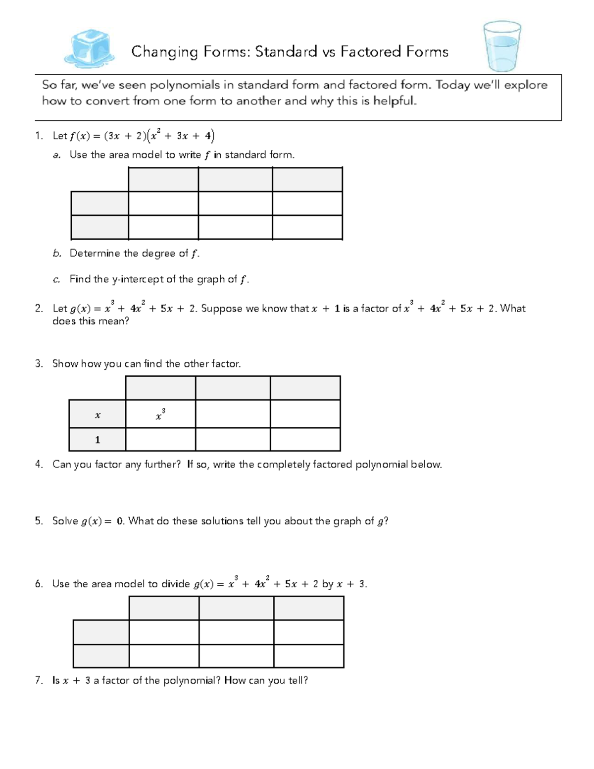 2.5 Standard vs Factored Form: Analyzing Polynomials - Studocu