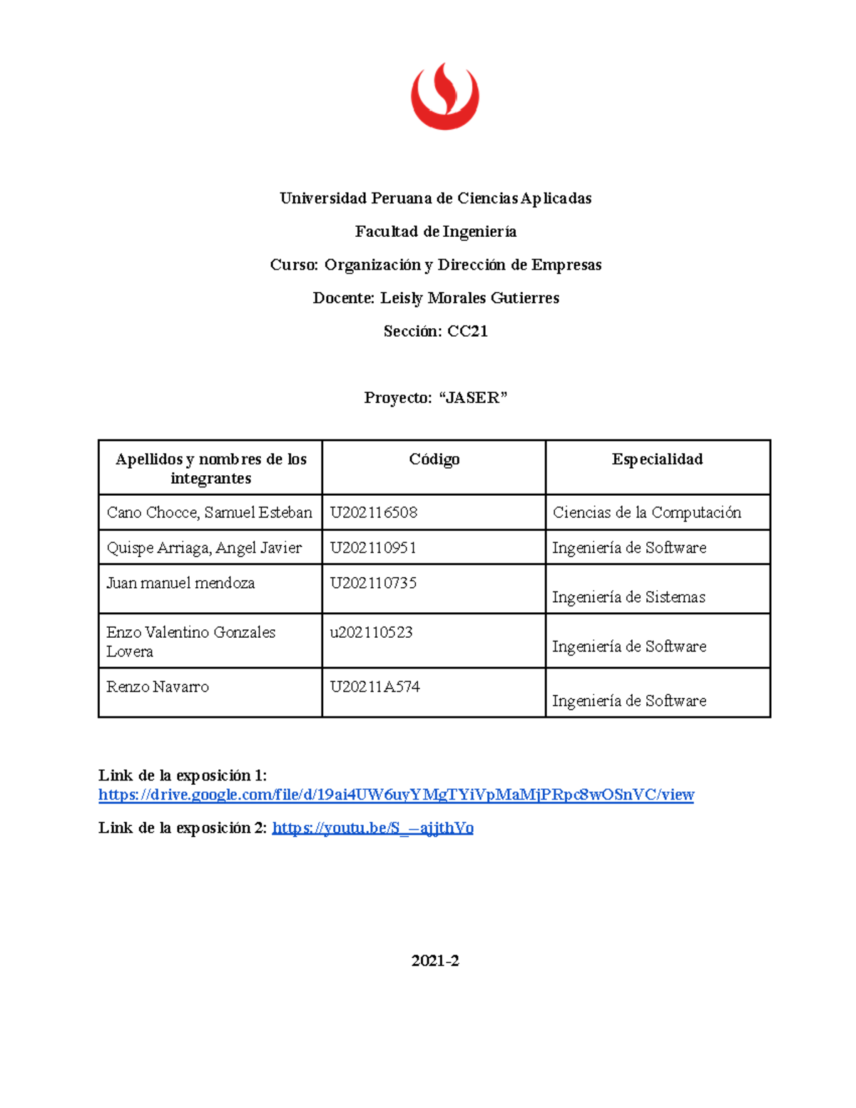 Índice del Proyecto de Emprendimiento - AD99 Organización y Dirección ...