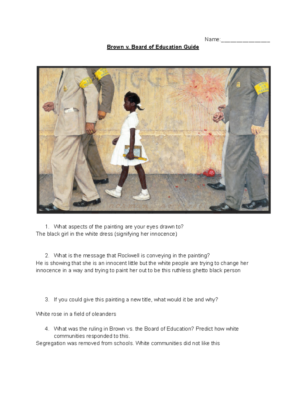 Civil Rights Webquest: Analyzing Key Events & Figures - CIVI101 - Studocu
