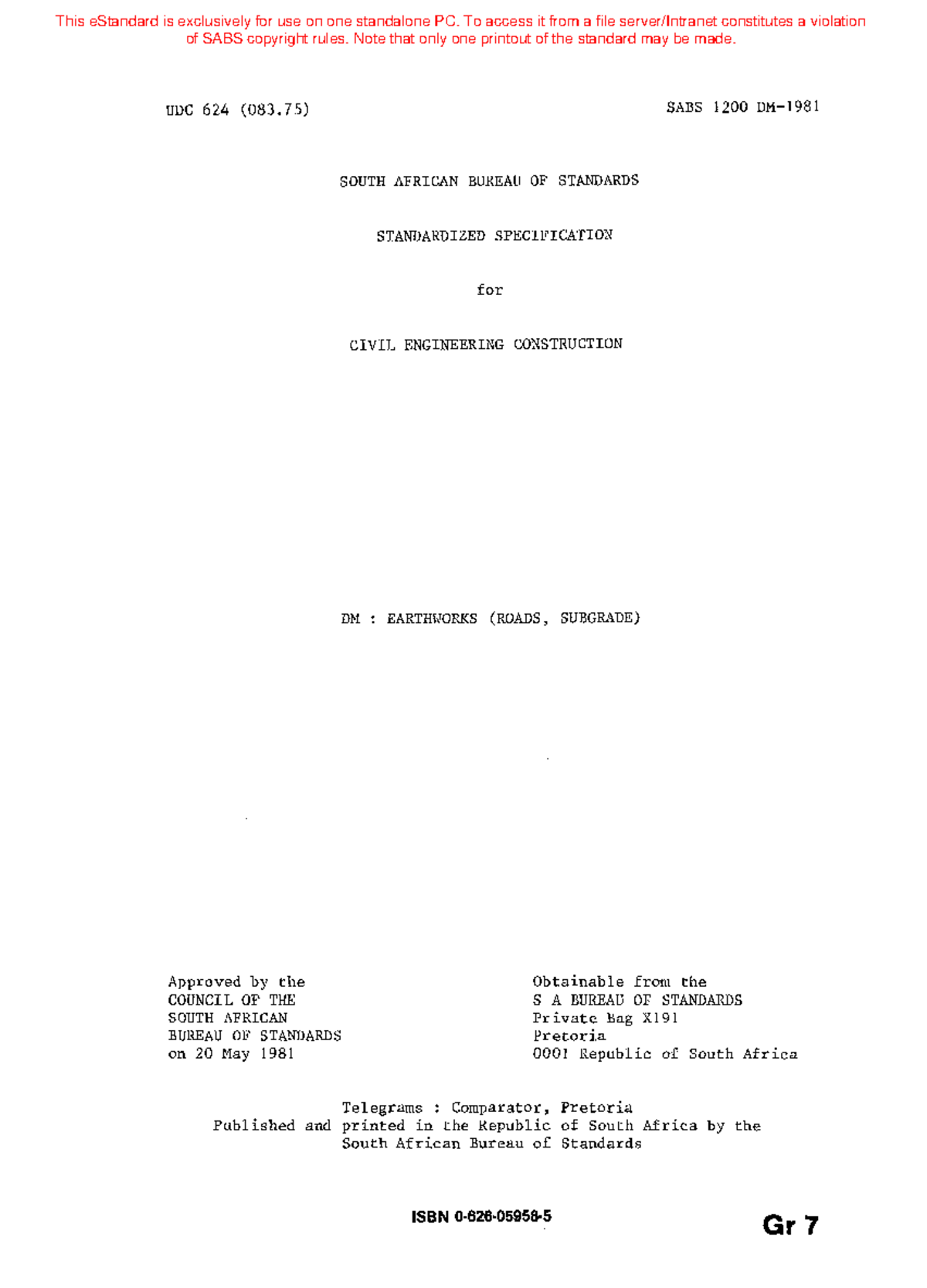 SANS1200DM - Standard Specification for Earthworks (Roads, Subgrades ...