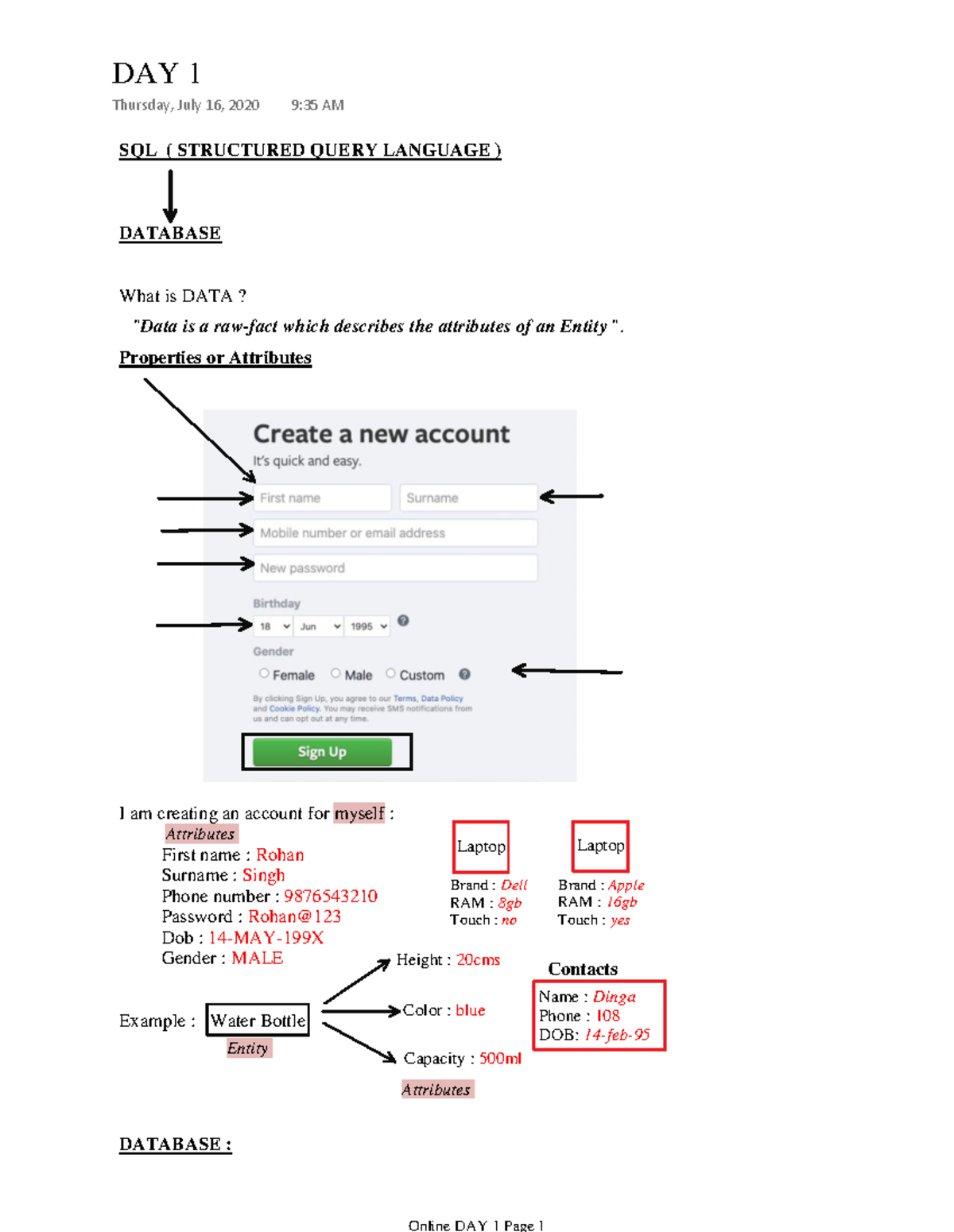 SQL Notes: Understanding Database Concepts and Operations (QCDM34 ...
