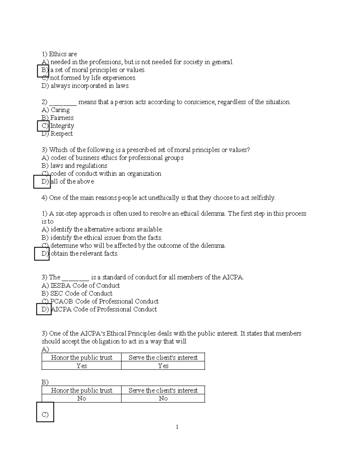 EX Lecture 3 - Ethics in Professional Conduct and Audit Exercise - Studocu