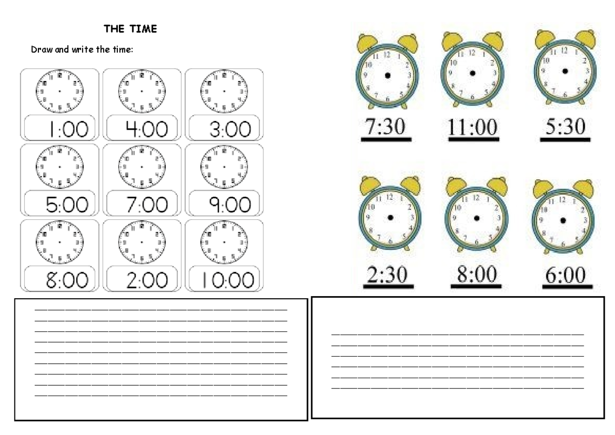 TELLING TIME: Material Didáctico para Reforzar Conocimientos - Studocu