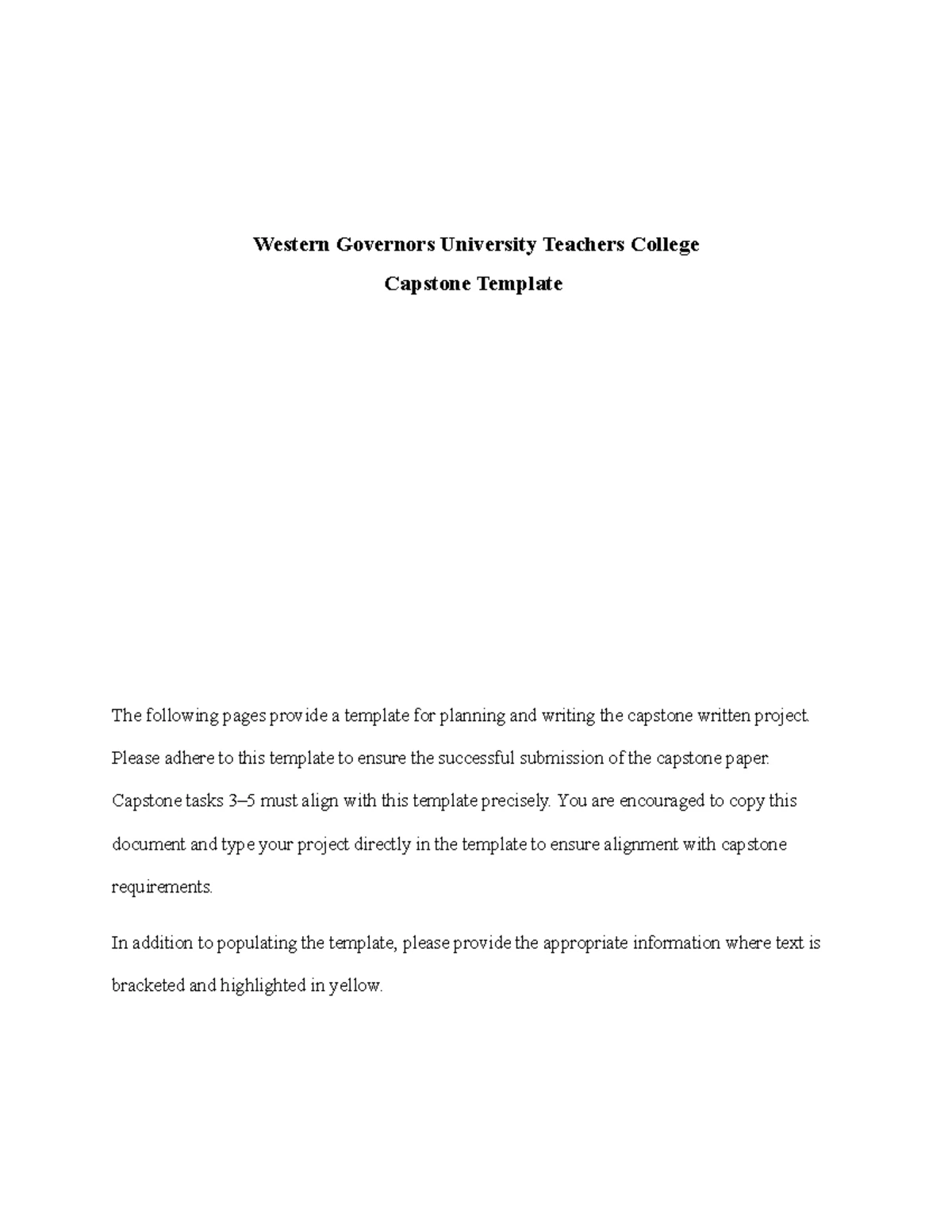 Capstone guide - What is the Capstone Project? The WGU capstone project ...