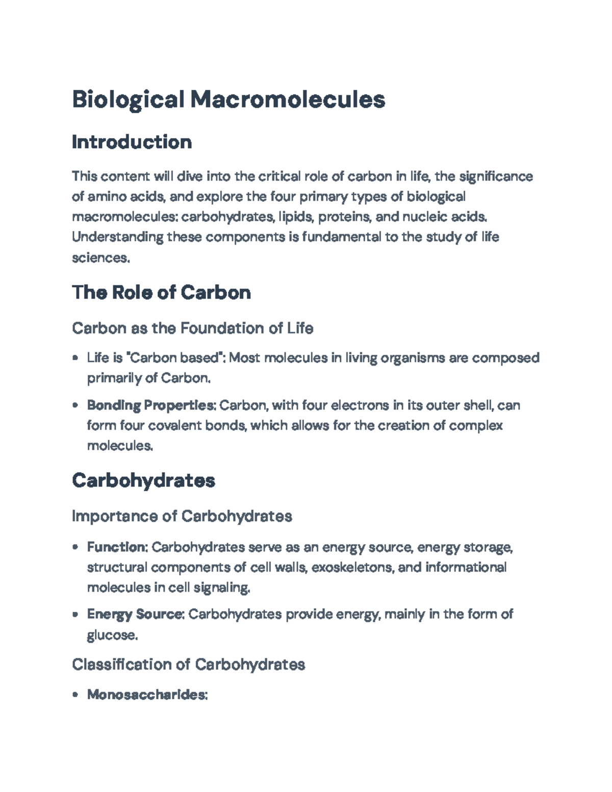 Biological Macromolecules: Carbon's Essential Role & Key Types ...