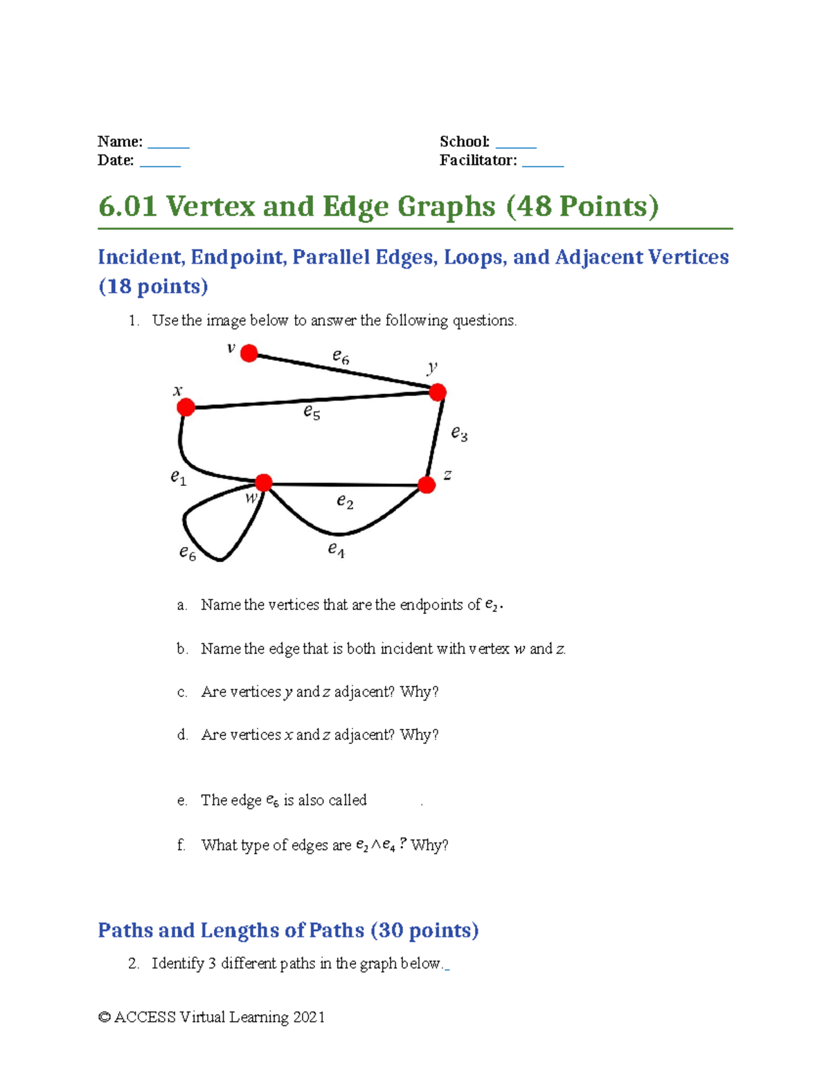 06-01 task - Assignent 1 - Name: Date: School: Facilitator: 6 Vertex ...