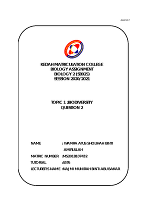 Bio lab report exp3 - Experiment 3: Transport Across Membrane Objective At the end of this ...