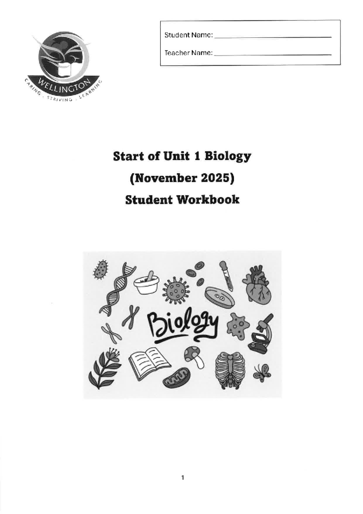 ECP 2026: VCE Biology Unit 1 & 2 Student Workbook - Studocu