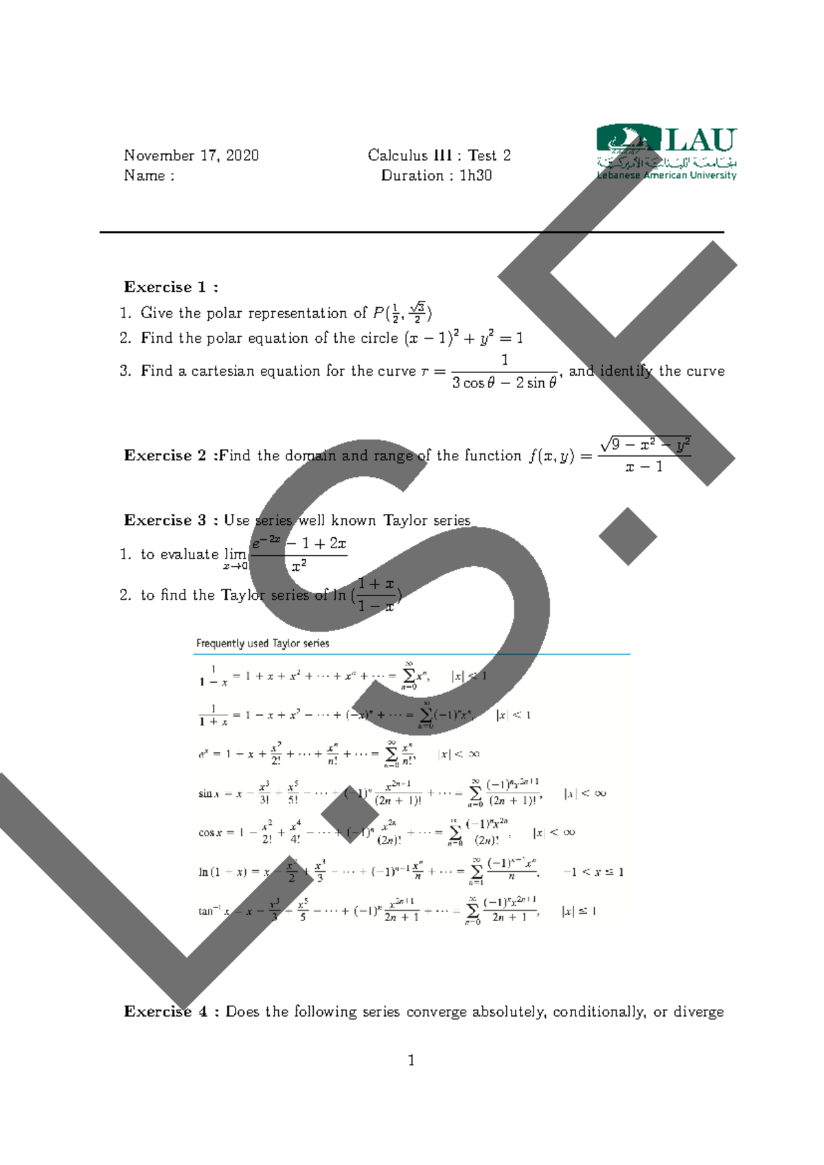 Calculus III (Calc3) Exam 2: Detailed Solution Exercises - Studocu