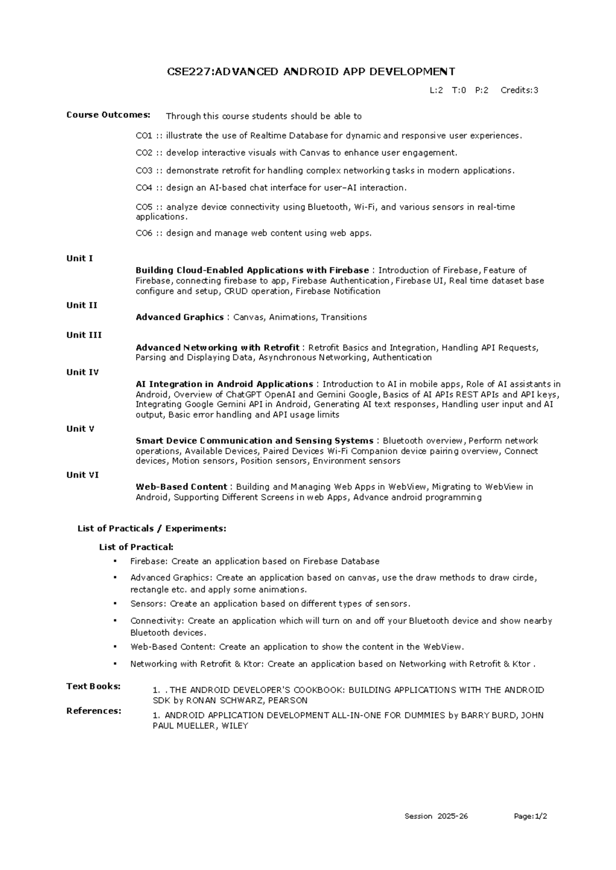 CSE227: Advanced Android App Development Course Overview and Outcomes ...