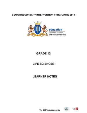 Life Sciences Term 2 Revision Material - Directorate: Curriculum FET ...