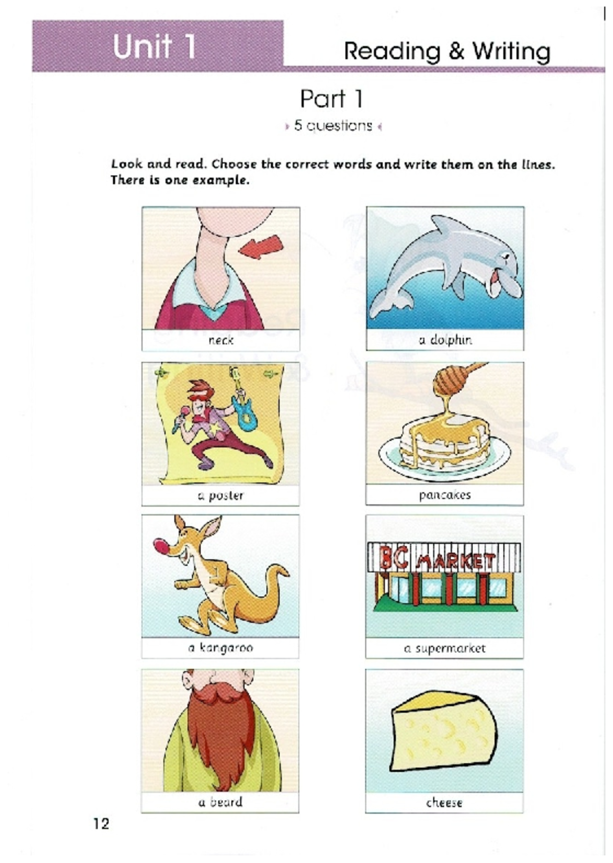 Movers Unit 1 Reading & Writing Practice Questions - Studocu