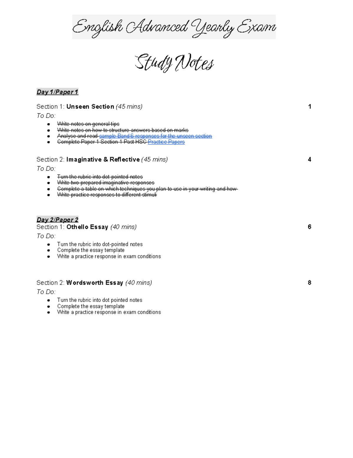 Advanced English Yearly Exam Study Notes (Module B) - Studocu
