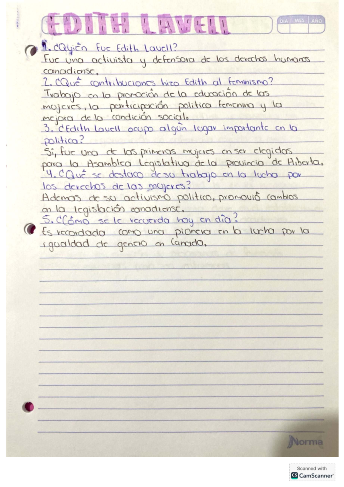 DAHS-S8-EE - espero les sriva - EDITH LAVELL DIA MES ANO 7. cQuicn Fue ...