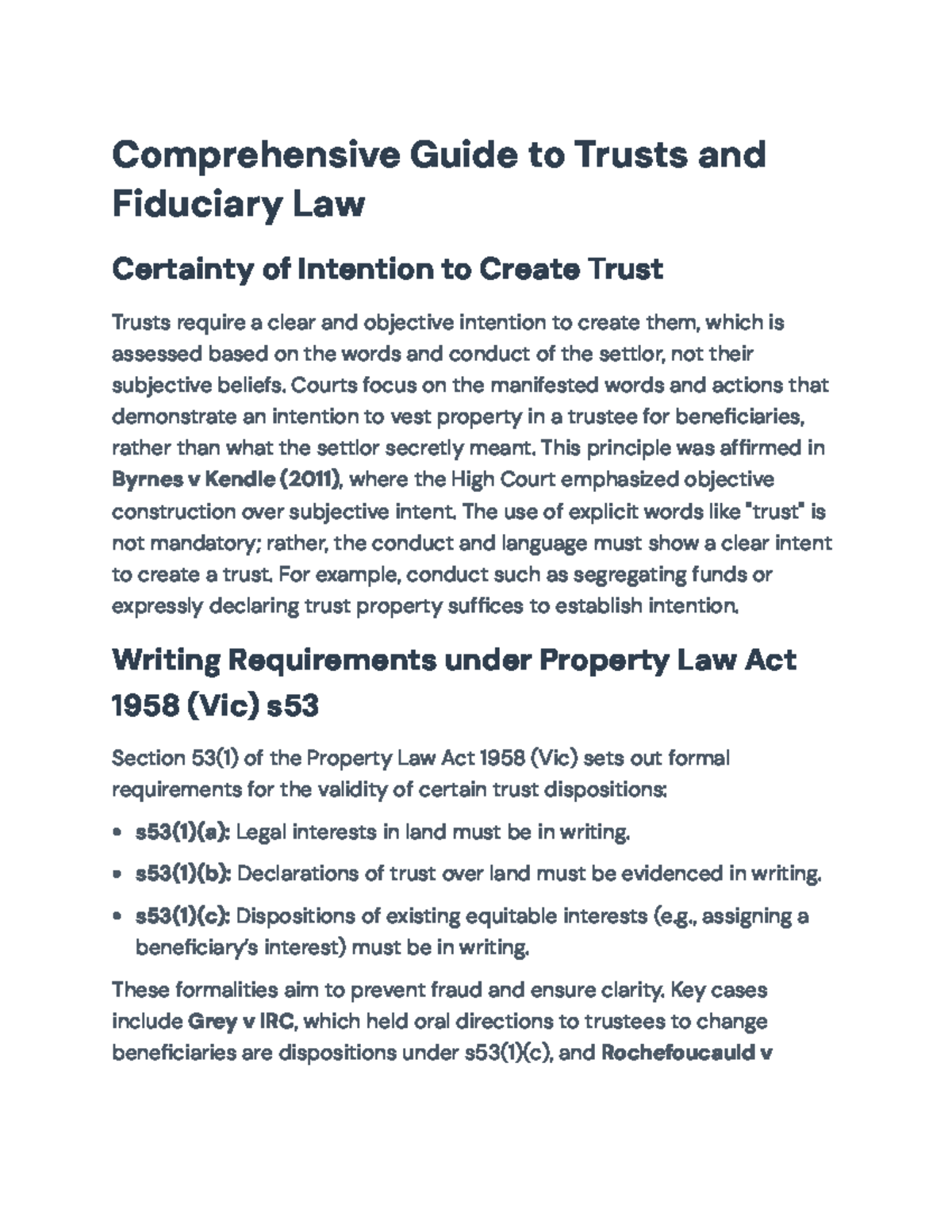 Comprehensive Guide to Trusts & Fiduciary Law: Key Principles & Rules ...