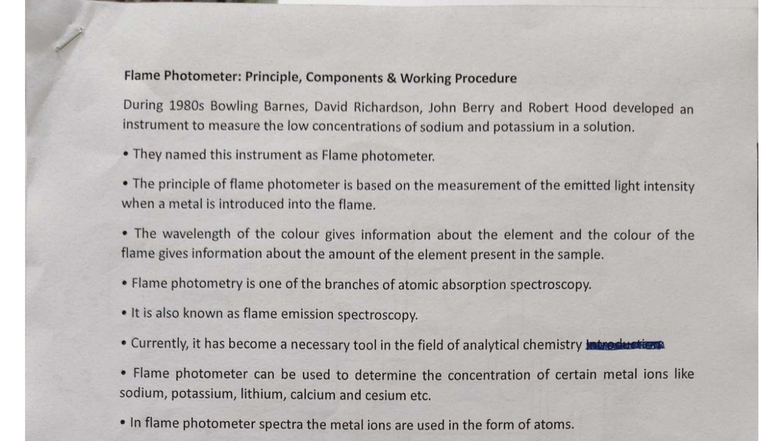 Flame Photometry: Key Components & Important Questions in Chandrapur ...