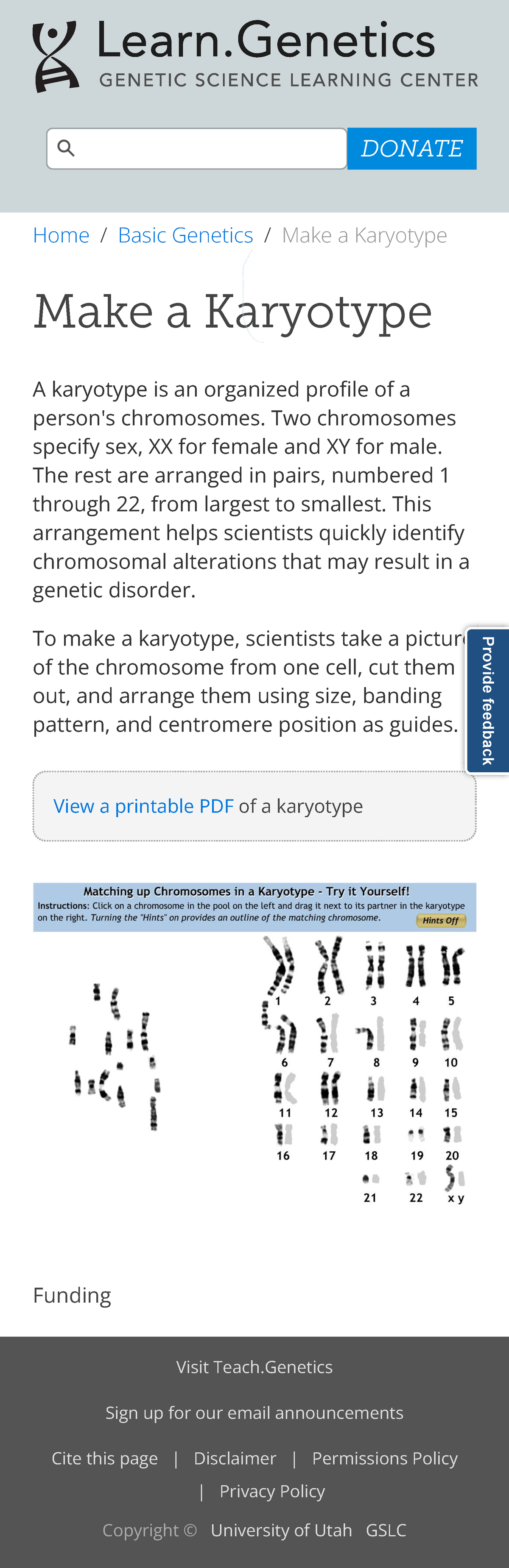 GSLC 101: Making a Karyotype - Understanding Chromosomal Profiles - Studocu