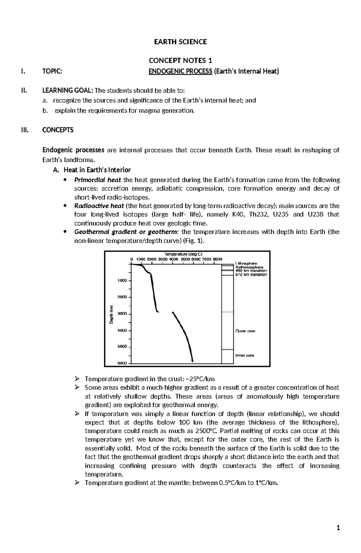 Earth Science 2nd Quarter: Endogenic Processes & Magma Formation ...