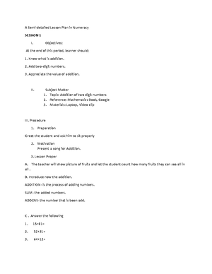 DLP MATH - DLP MATH - Detailed Lesson Plan(DLP) in Mathematics I ...