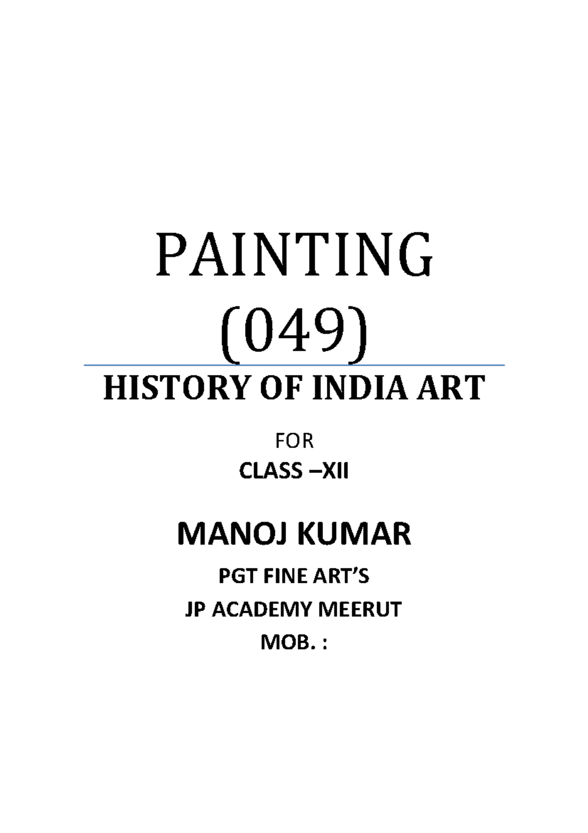 Class XII Fine Art Notes: Rajasthani & Pahari Miniature Painting Unit 1 ...