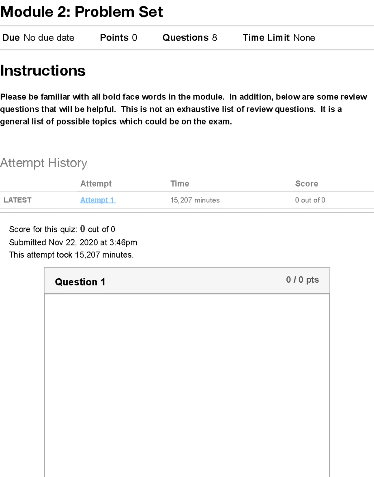 BIO 152 Module 2 Problem Set Study Guide - Module 2: Problem Set Due No due date Points 0 ...