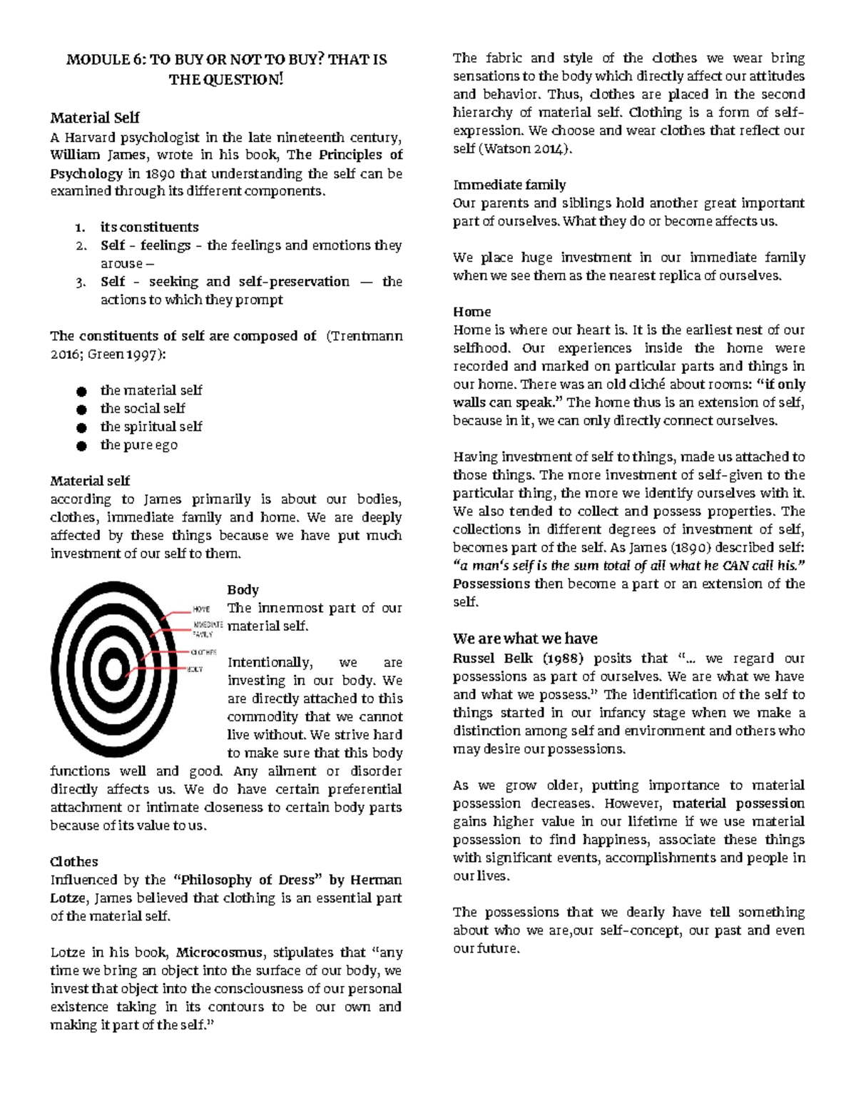 Understanding the Self: Modules 6 & 7 Overview in Psychology - Studocu