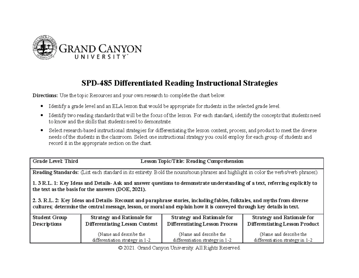 SPD-485 RS T5 SPD 485 Differentiating Reading Instruction - SPD-485 Differentiated Reading - Studocu