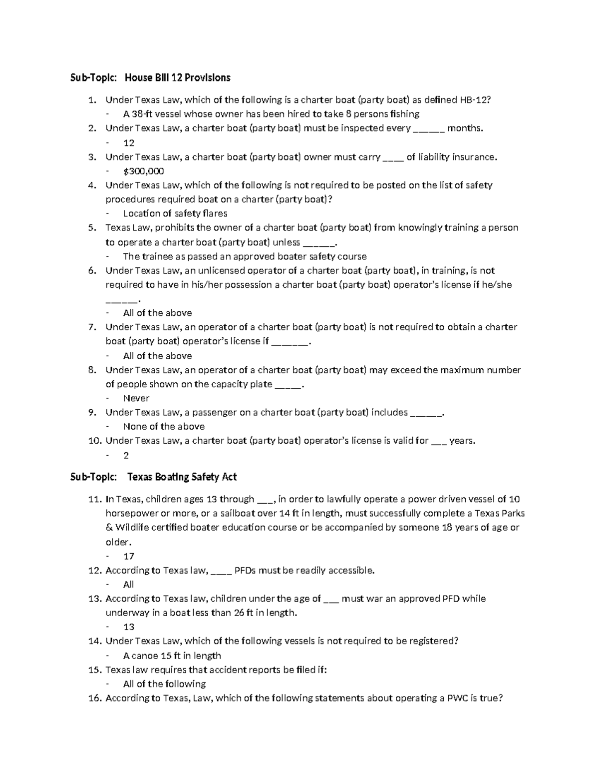 Texas Boating Laws & Safety Regulations Overview: Key Provisions ...