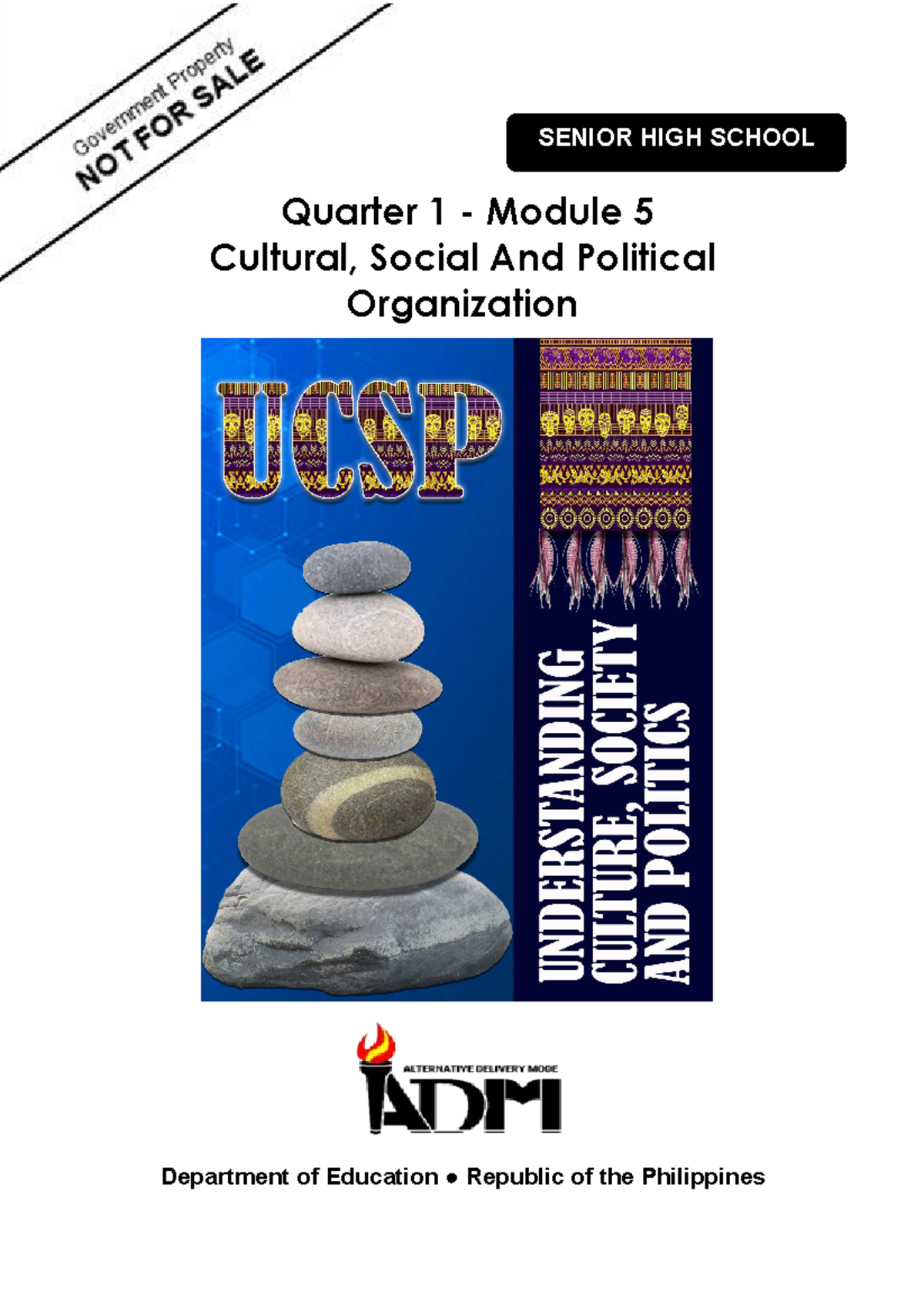 UCSP-Quarter 1-Module 5 - Quarter 1 - Module 5 Cultural, Social And ...