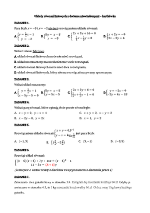 2019 1 klasowka kl1 uklady zp b wer1 - Układy równań z dwiema ...