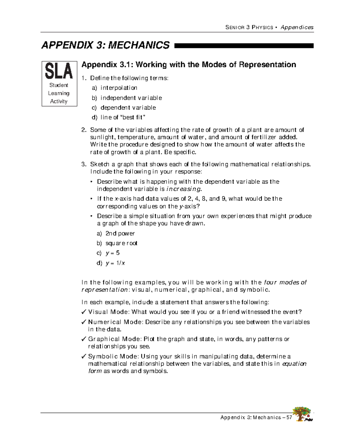 Senior 3 Physics 16 - SENIOR 3 PHYSICS • Appendices Appendix 3: Working ...